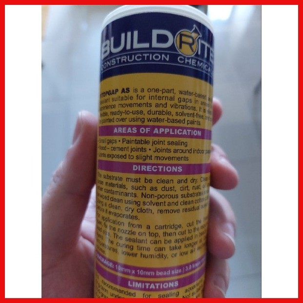 Buildrite Stopgap Acrylic Sealant 300ml Paintable Gaps For Concrete ...