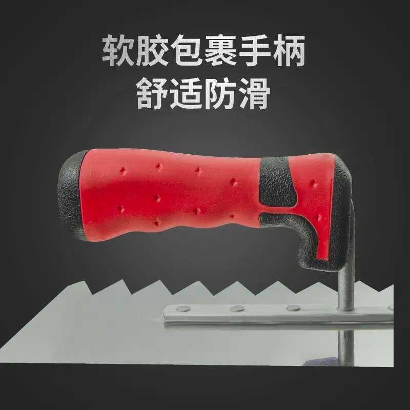 Stainless steel toothed trowel, bricklayer, tile plasterer, tile ...