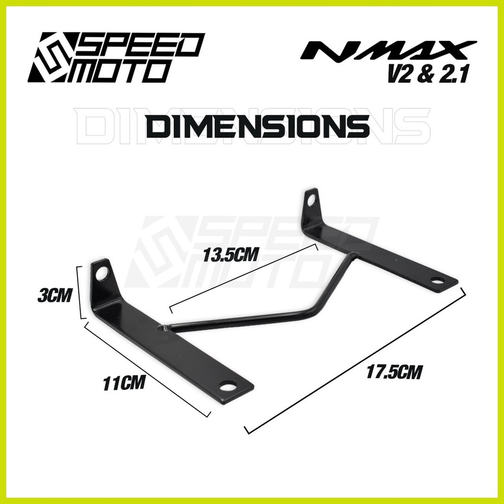 ∆ ├ NMAX V2 / NMAX V2.1 MINI DRIVING LIGHT LED BRACKET T-5477 SPEEDMOTO ...