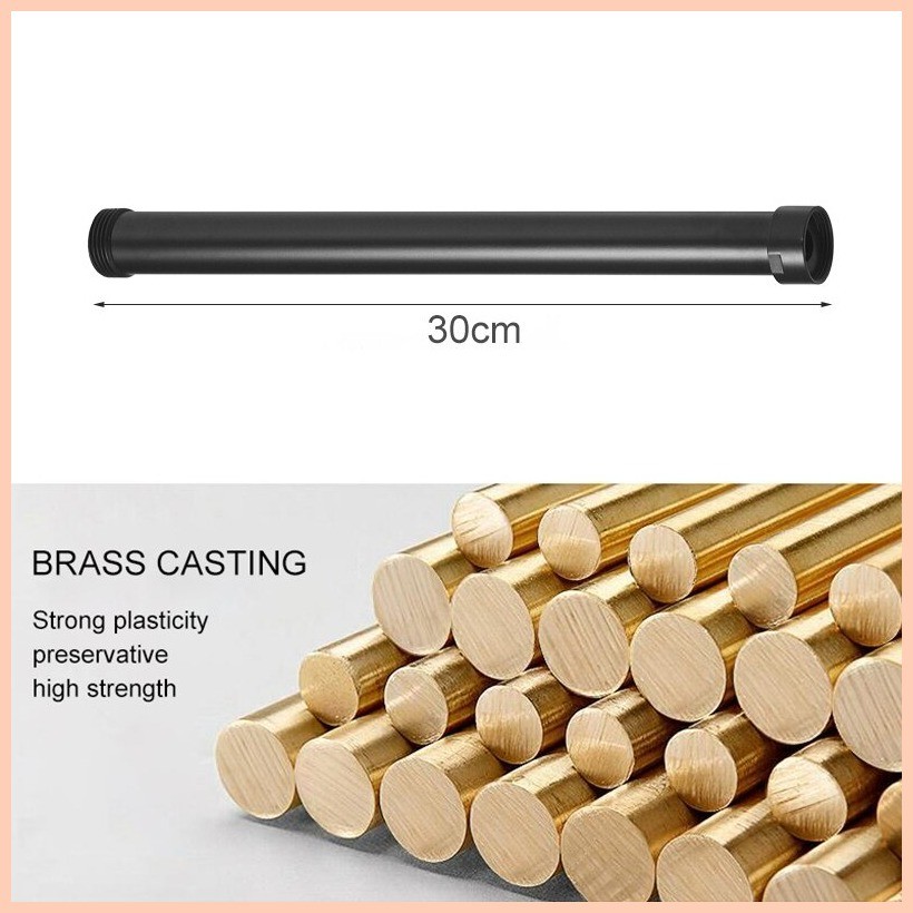 30cm Stainless Steel Shower Extension Rod Shower Tube Drawing Lifting ...