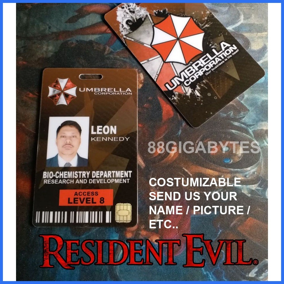 Resident Evil Cosplay ID Card / Umbrella Corp / Raccoon / BSAA ...