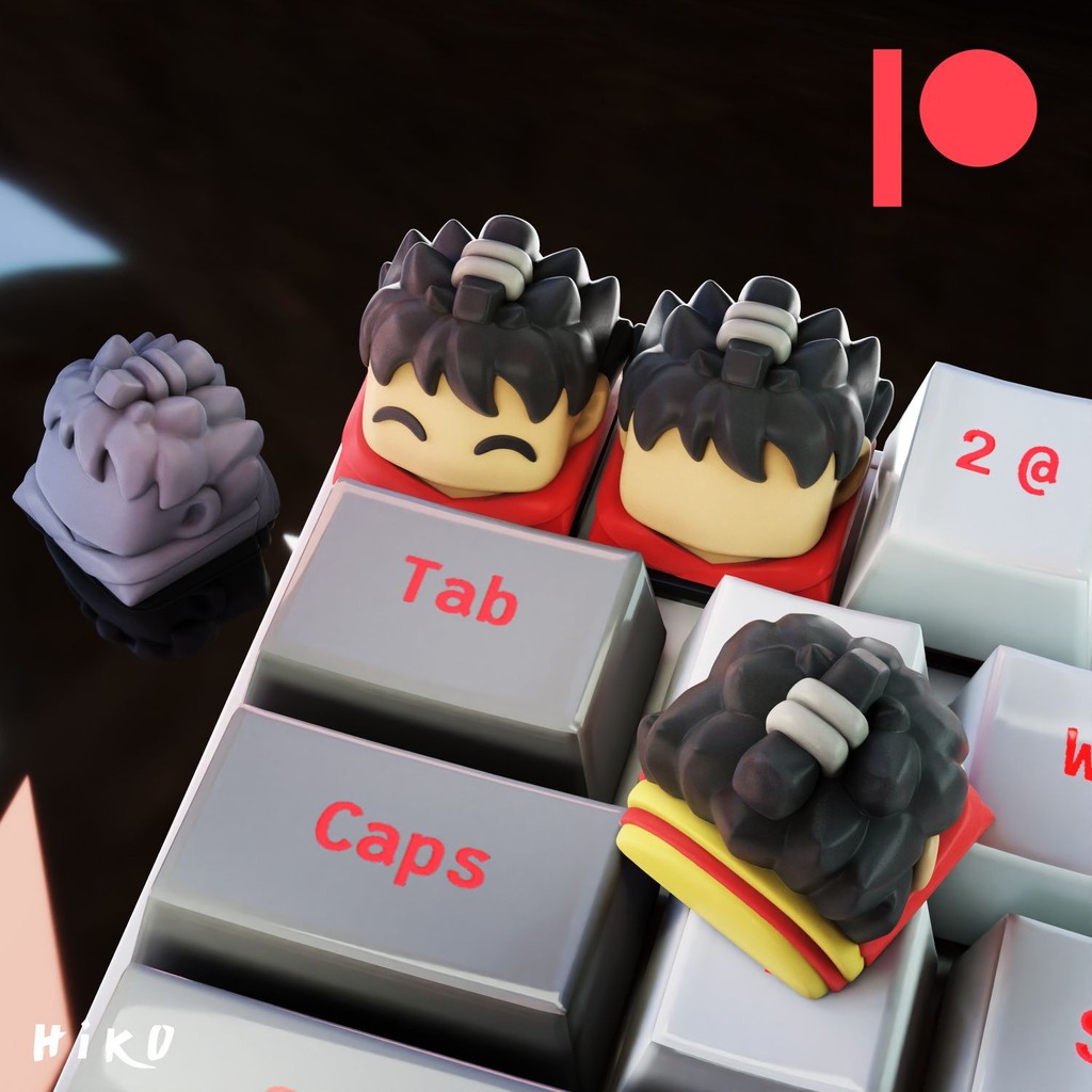 One Piece Theme Mechanical Keyboard Keycap White Mold GK Cartoon ...