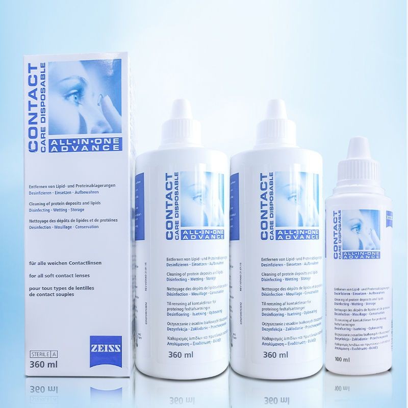 Genuine Zeiss Contact Lens Care Solution Bottle 360*2+100 Contact Lens ...