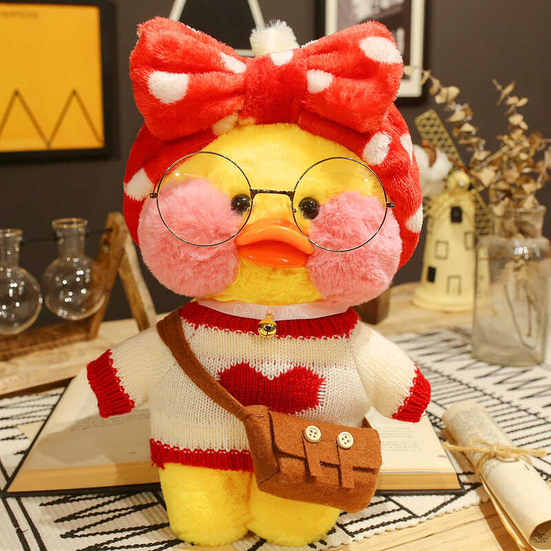 LY 30 Cm Pato Plush Fan Cute Stuffed Toys Yellow Hug Flifan Duck Kawaii ...