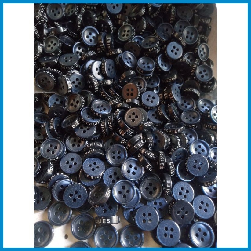 Butones polyester button BLACK/CLEAR sold per 100 pcs. pang school ...