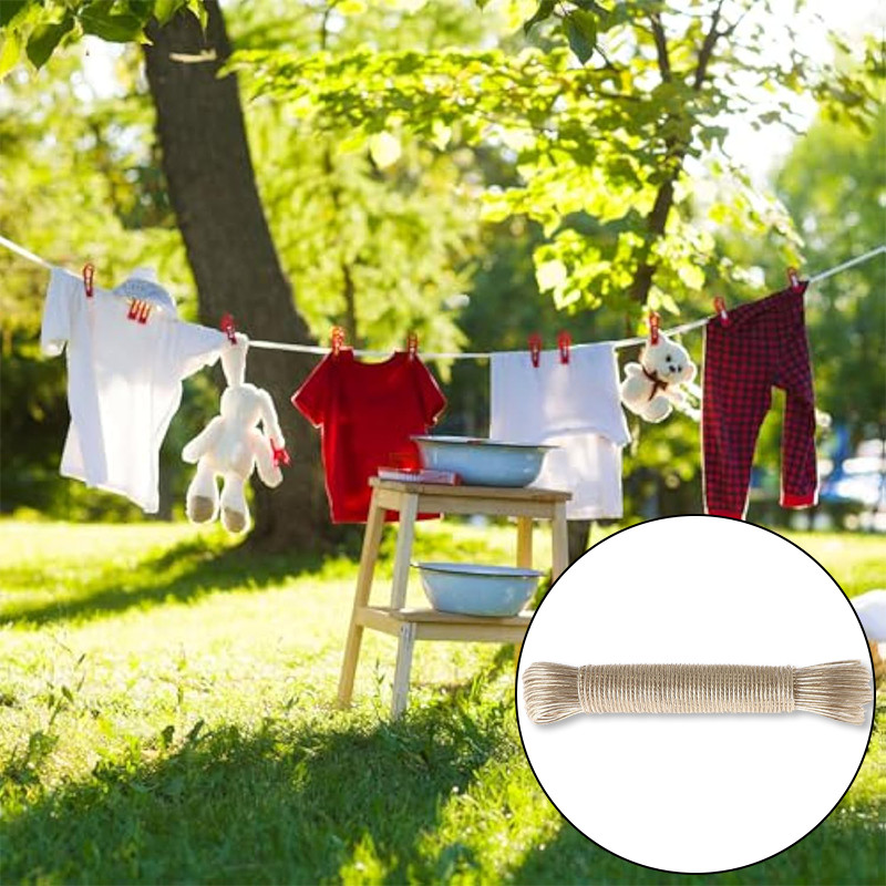 20M Washing Clothes Line Rope Copper Plated Coated Clothes Line ...