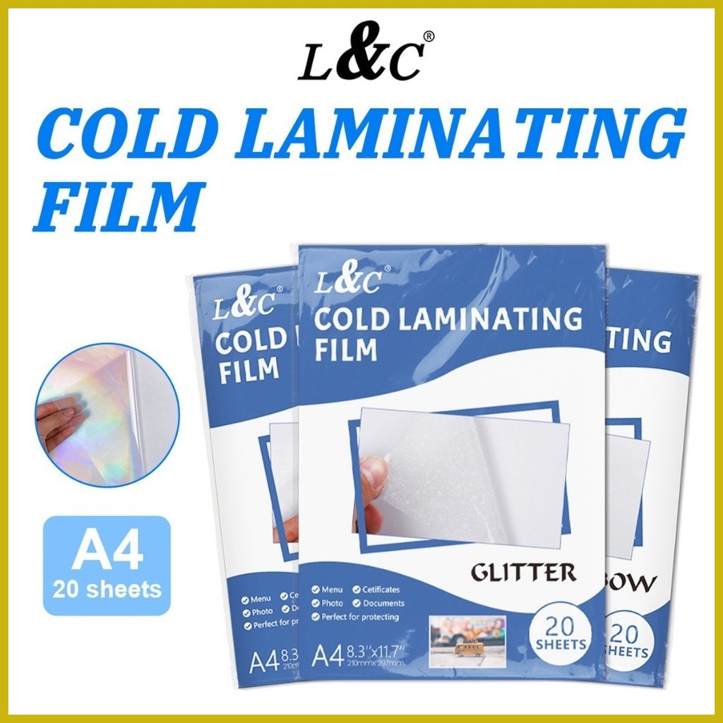L&C Cold Laminating Film Photo Top A4 Size Glossy Matte Cold Lamination ...
