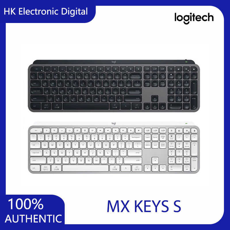 Logitech MX Keys S Wireless Keyboard Low Profile Fluid Precise Quiet ...