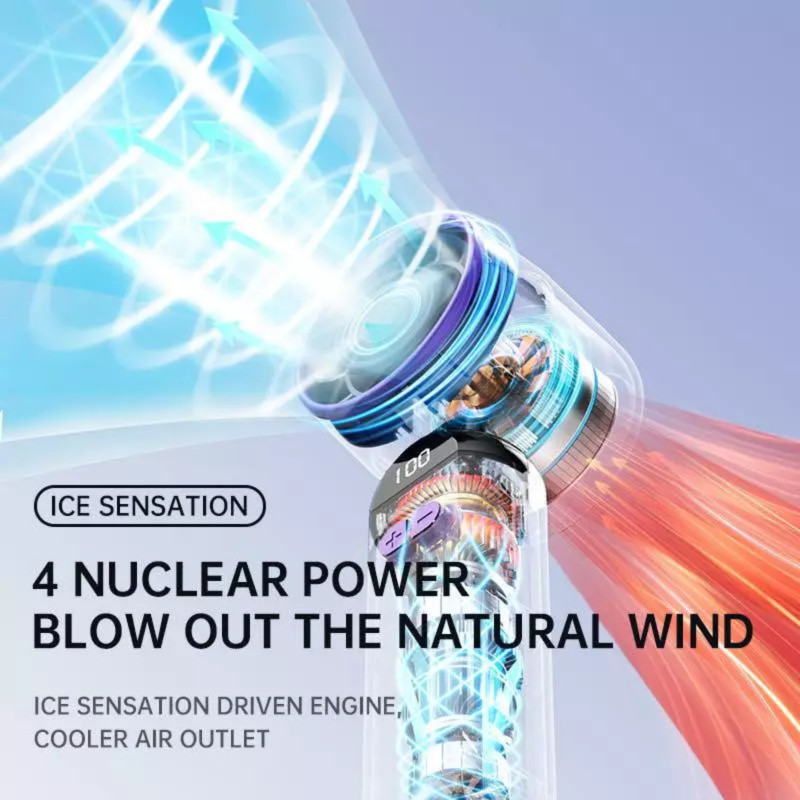 FS-F85 Portable Turbo Fan USB Rechargeable Foldable Handheld Pocket Fan ...