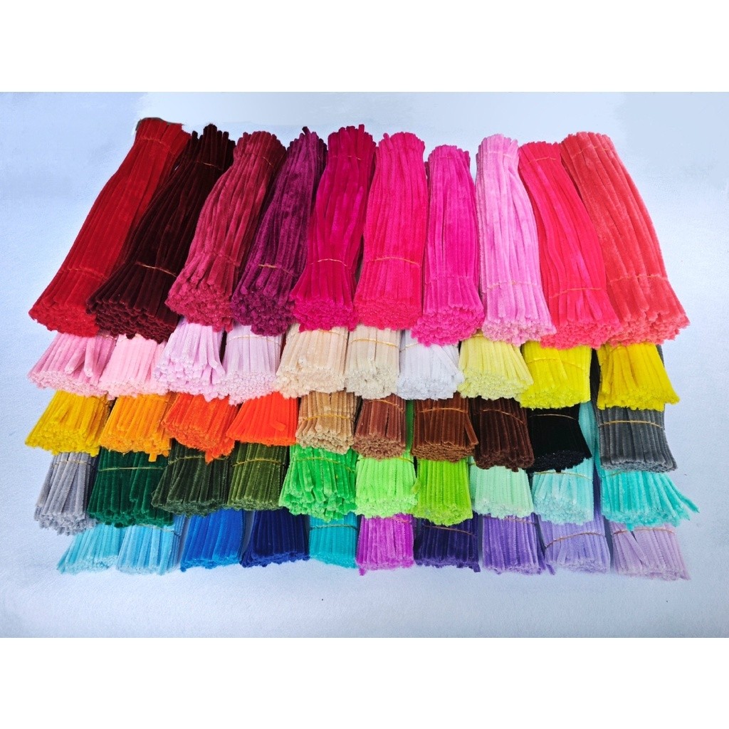 Oversea stock 100pcs fuzzy wire 30cm*6mm pipe cleaner craft Encryption ...