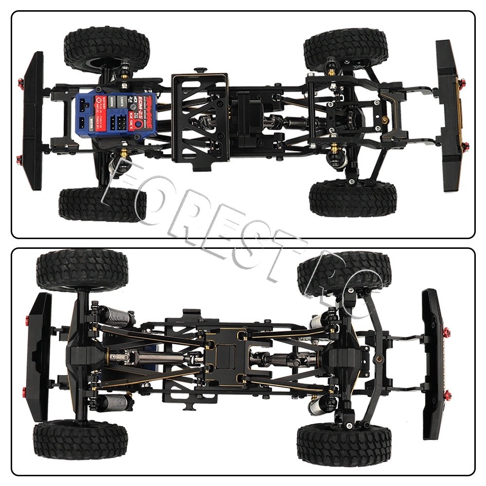 TRX4M Brass Assembled Car Chasiss Frame Kit with Axles Wheels Bumper ...