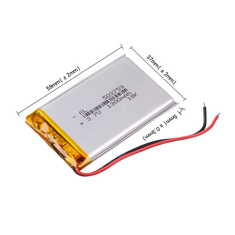 503759 3.7V ec4 1300mAh Lithium Li-ion Polymer Battery 053759 Battery ...