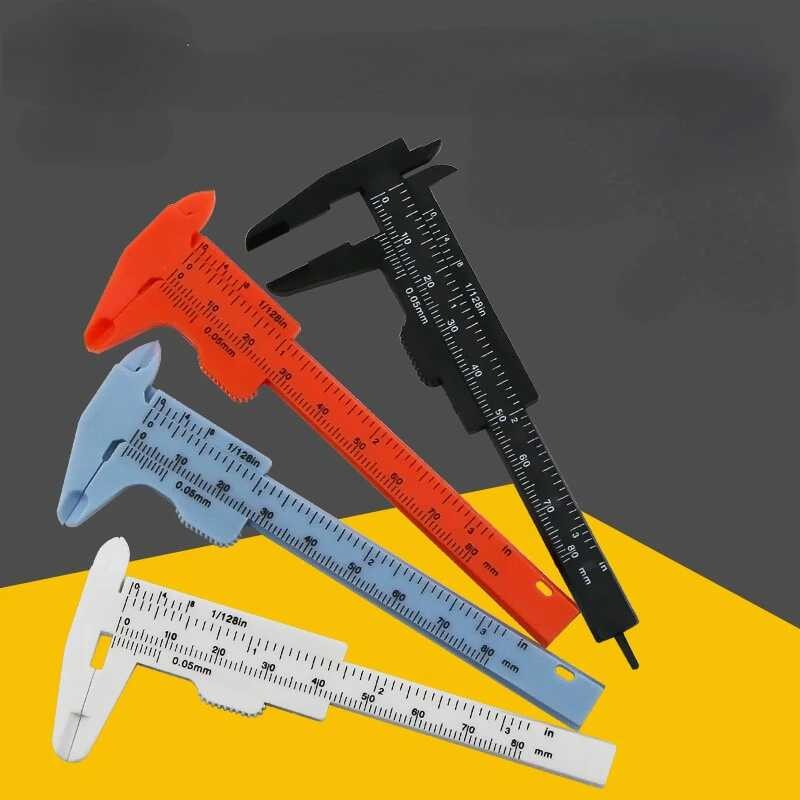Vernier 2 Caliper 80mm Plastic Dial Gauge Micrometer Ruler Inside ...