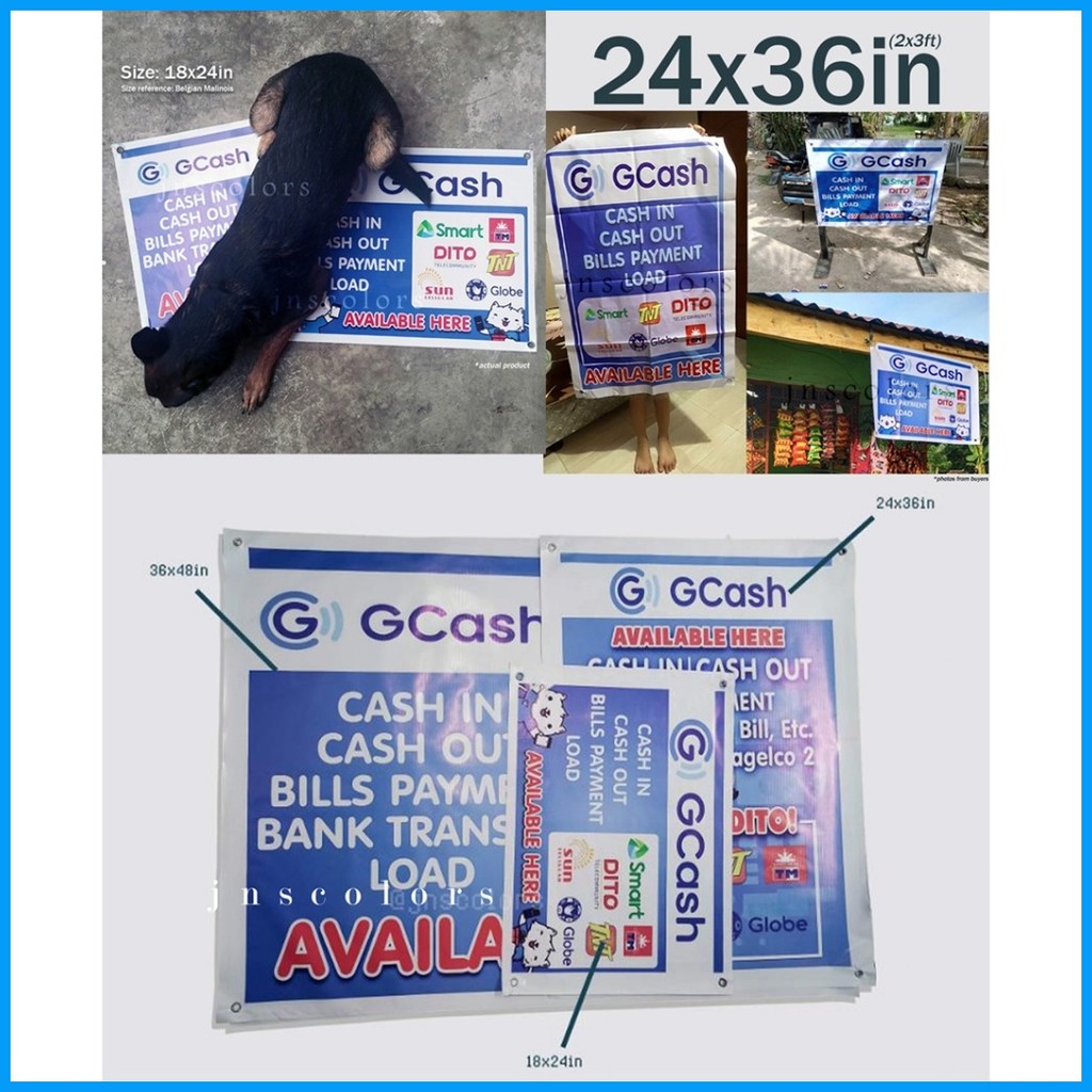 Gcash Maya Rates Cash In Cash Out Tarpaulin Laminated Signage Tindahan ...