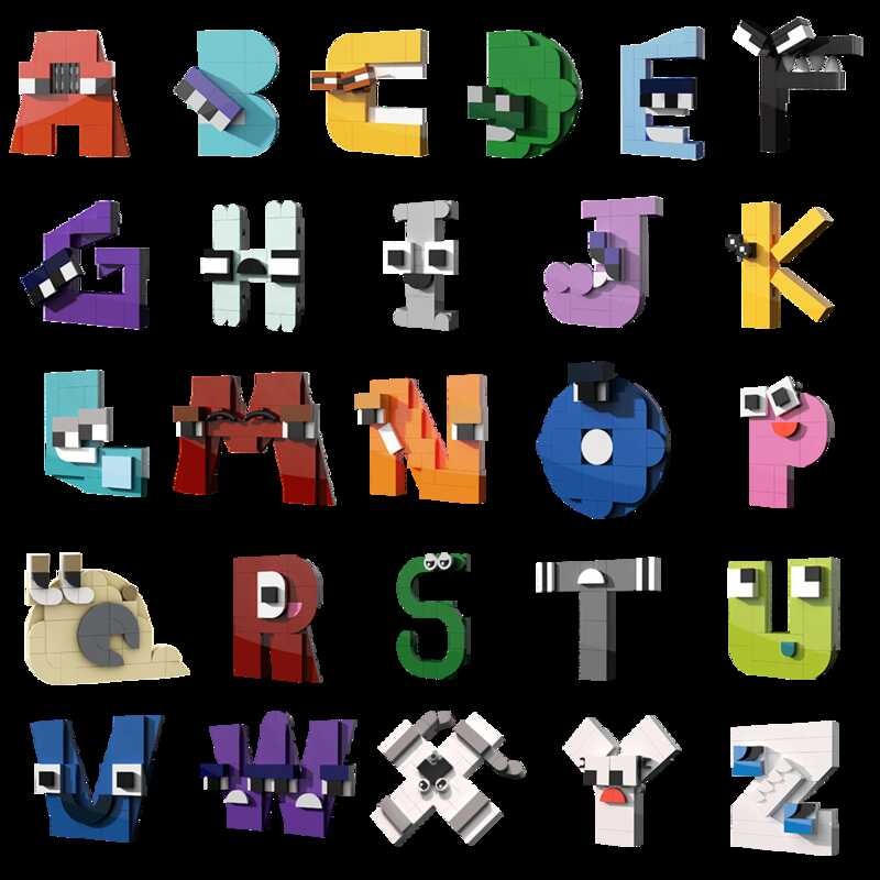26 Style MOC English Alphabet Building Bloc Set Letters (A-Z) Lore ...