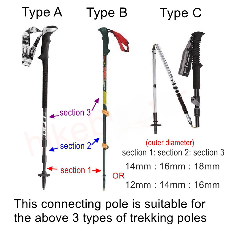[HODR] KNOT GEAR Connecting Pole Ultralight Trekking Poles Connector ...