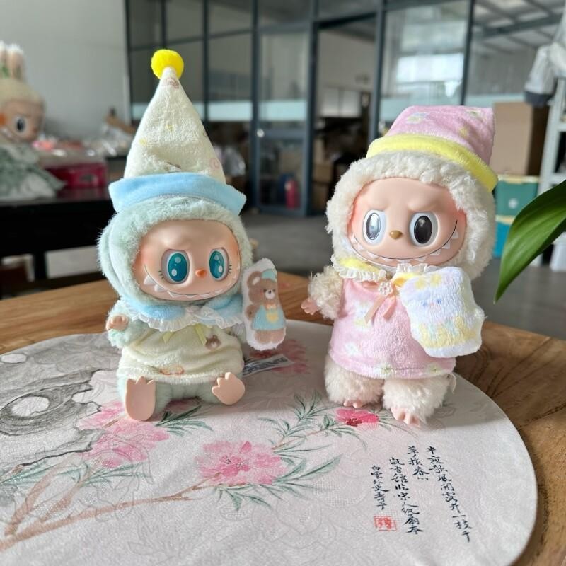 LABUBU Sitting Party Doll Clothes Goodnight Dress Three Piece Set ...