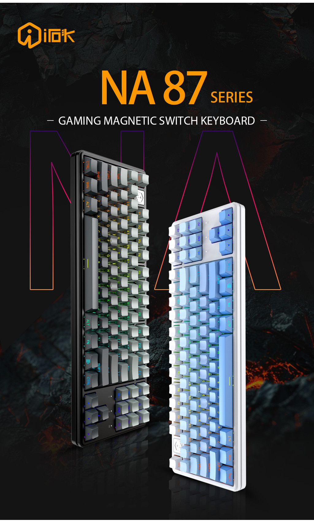 IROK NA87 Pro Rapid Trigg 8000HZ SOCD/RS Mechanical Keyboards Keyboard ...