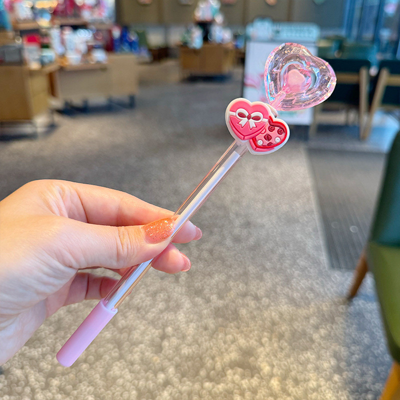 5pcs/set Heart Shape Pens Candy Color Heart Pen ForValentine's Day ...