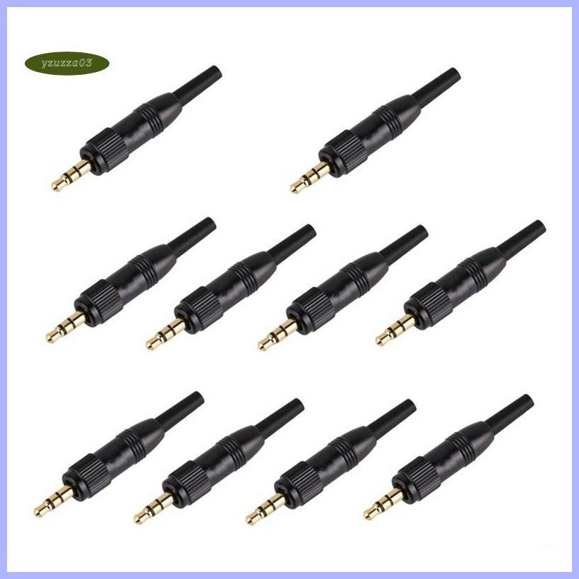 ️10Pcs 3.5Mm Stereo Screw Locking Audio Lock Connector for Audio2000S ...