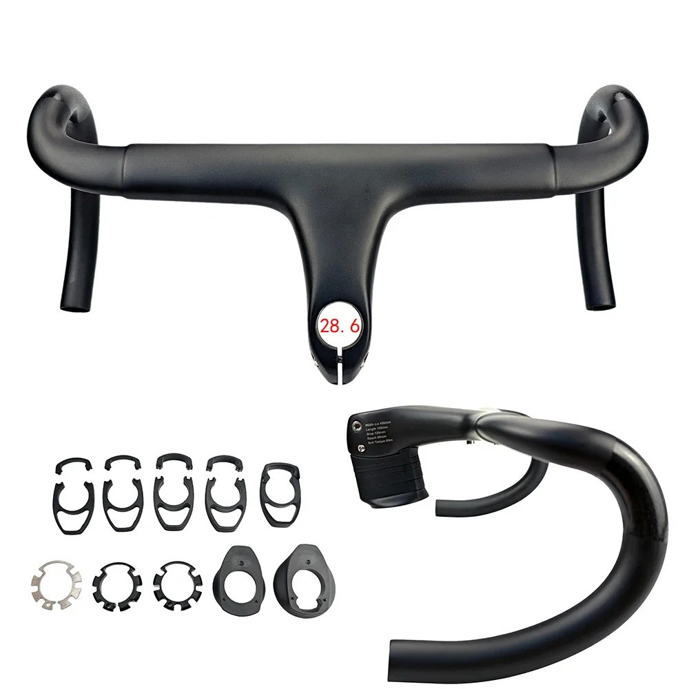 Carbon 8 Fiber Full Internal Cable Routing Road Bike Handlebars ...