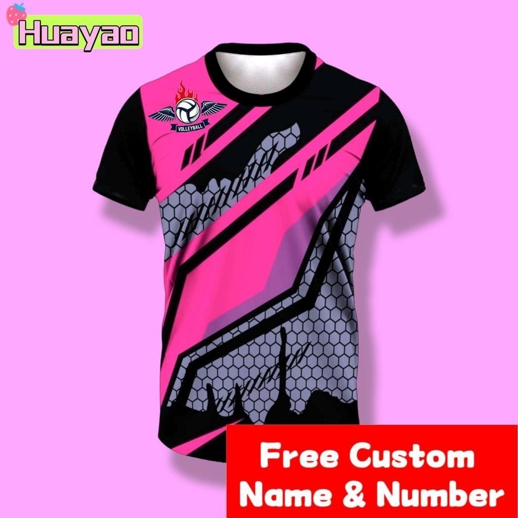 【Free Custom Name & Number】Volleyball Sublimation T Shirt for Women Men ...
