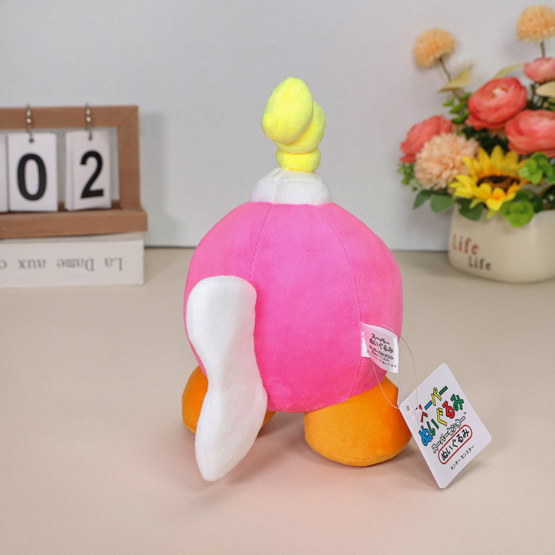 2025 New Style 20cm Super Mario Pink Bombman Plush Doll Heterochromatic ...