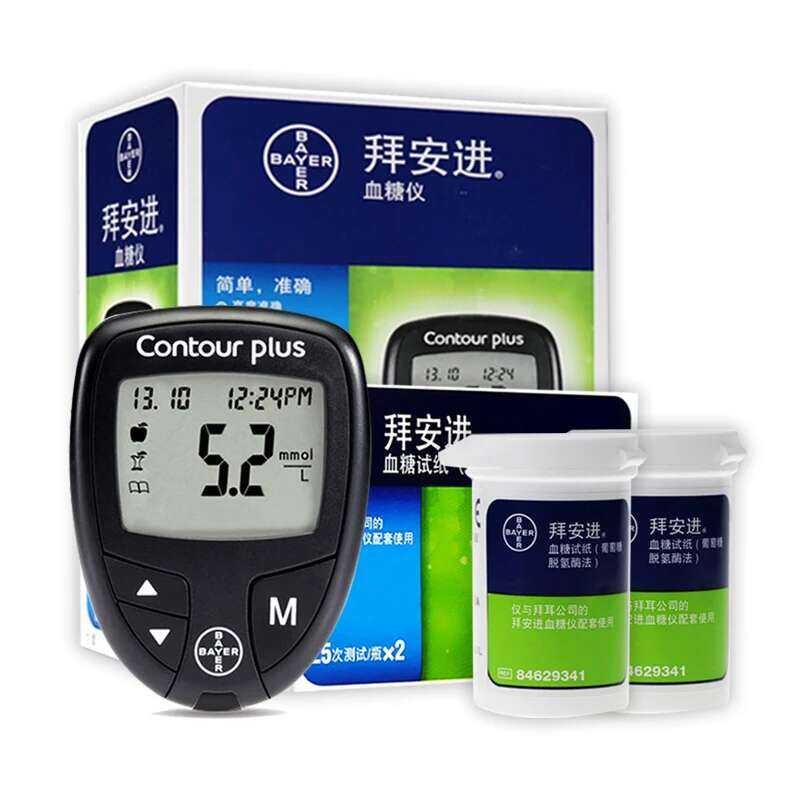 Bayer Contour Plus Blood Glucose Meter /Test Strips For Glucometer 50 ...