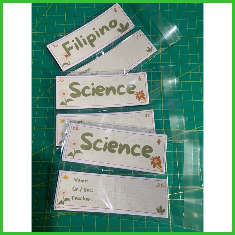 CUTE AESTHETIC SUBJECT AND NAME STICKER SET | Shopee Philippines