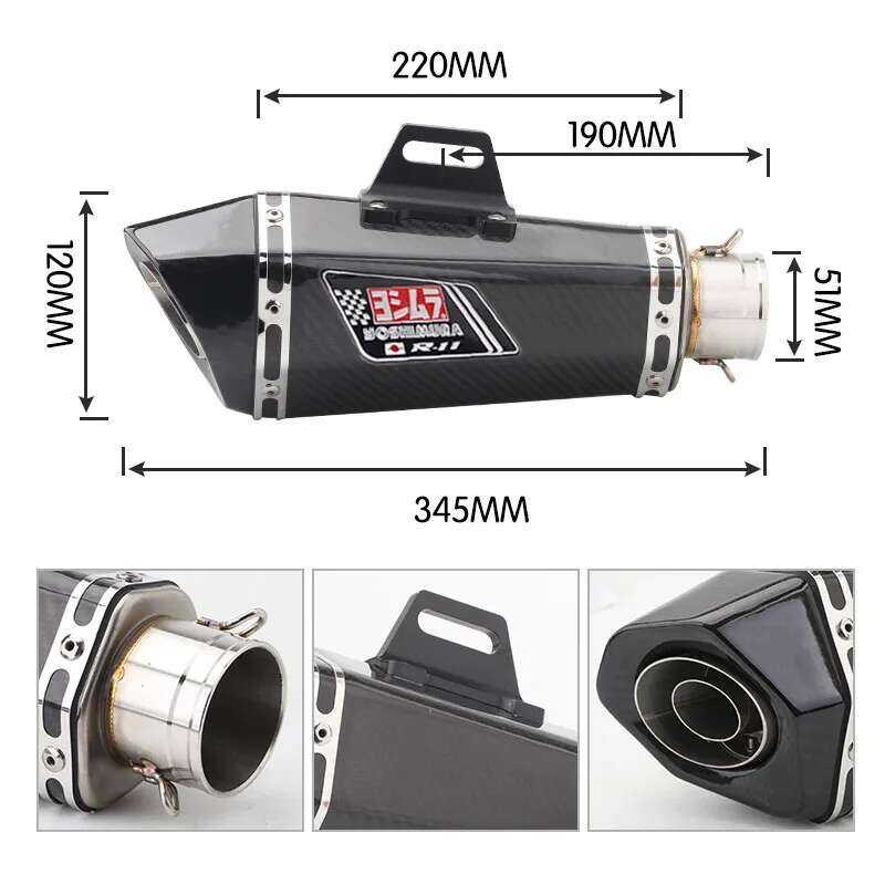 Universal 0A Motorcycle Yoshimura Exhaust Muffler For Honda Fz1 R6 R15 ...