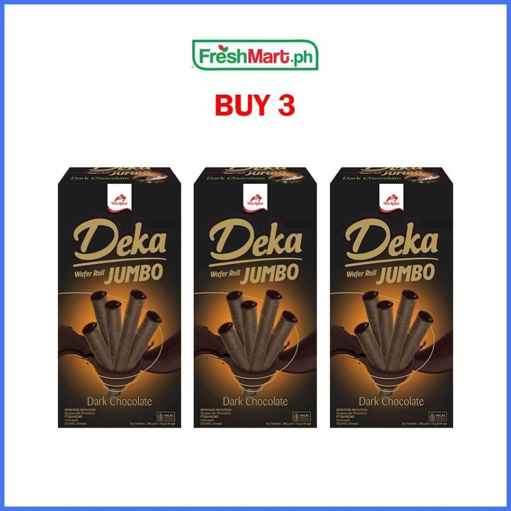 Buy 3 Deka Wafer Roll Jumbo 140g (10's) | Shopee Philippines