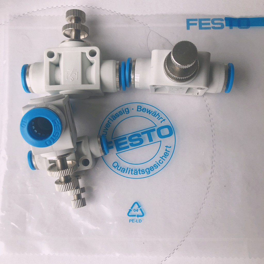 Festo FESTO isang-way pipeline throttling speed control valve GR/GRO-QS ...