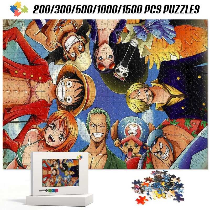 Luffy One Piece Family Jigsaw Puzzle Cartoon Tangram Toy for Kids/adult ...