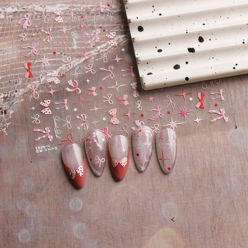 HAMA NAIL Nail Stickers Wholesale Summer Bow Ribbon Star Simple Nail ...