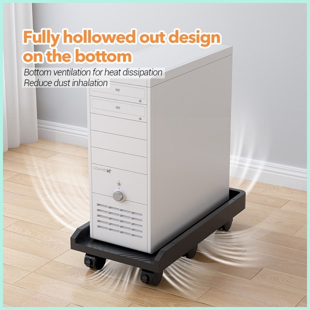 3 Layers CPU Stand Heavy Duty Holder Storage Base Rack Mobile Desktop ...