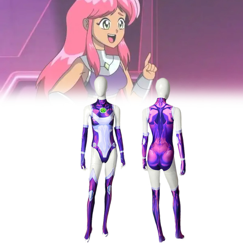 Starfire Superhero Outfit Includes Bodysuit Cover Leg Gloves | Shopee ...