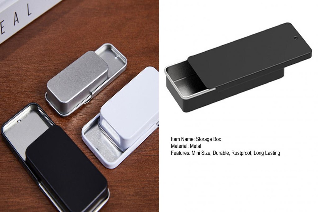 Protective Tin Case Multi-color Tin Holder Portable Mini Metal Tin Box ...