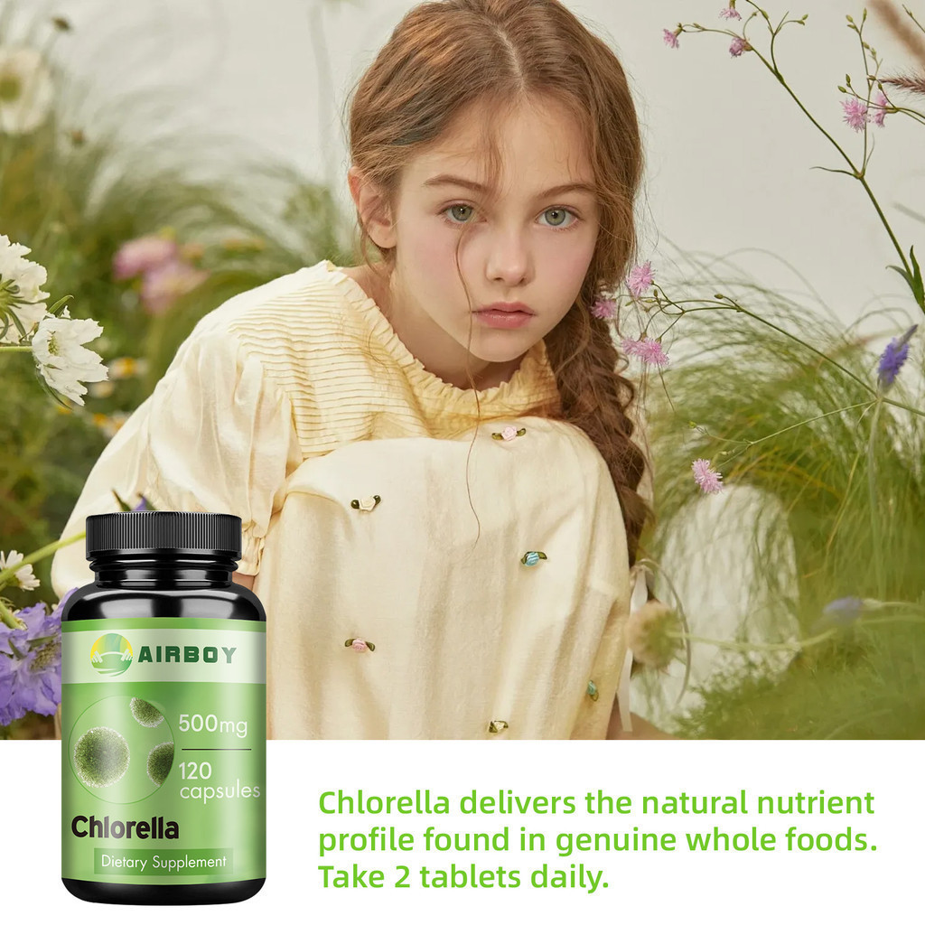 Chlorella 500 mg - Broken Cells - Energy & Immune Booster, Detoxifier ...