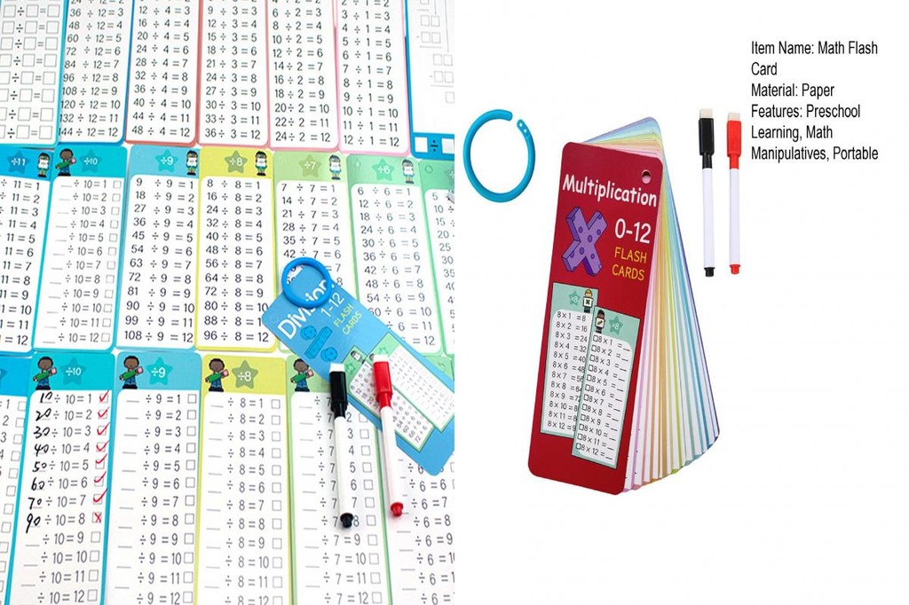 Wandereve| Educational Flashcards Math Calculation Card Math Flash ...