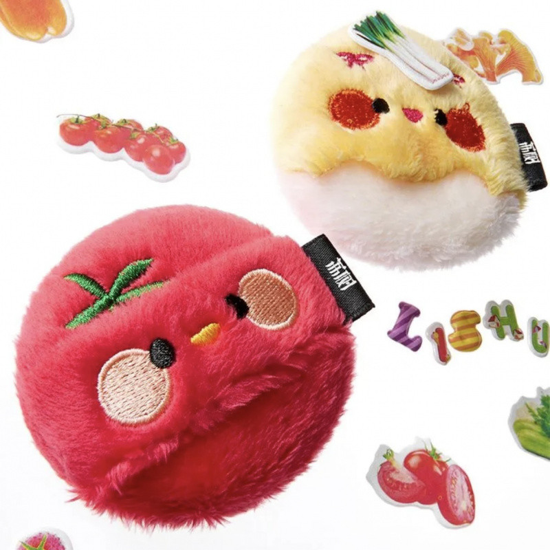 LISHU Powder Puff Tomato Scrambled Egg Powder Puff Super Soft Plush ...