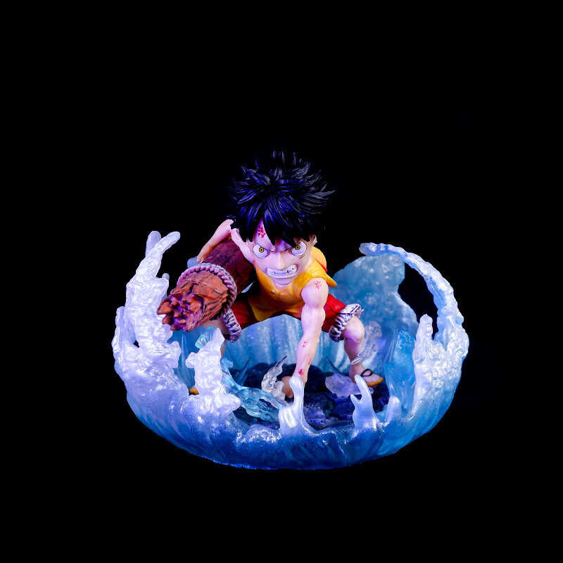 Anime One → Piece Top Up Luffy Mini Version With Luminous Scene Statue ...