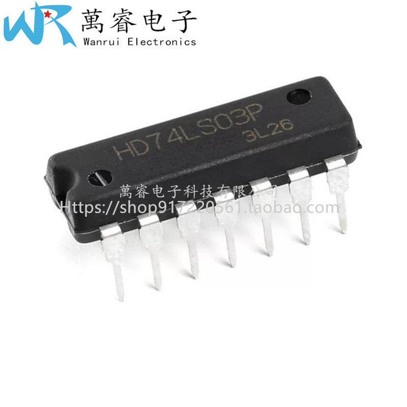 HD74LS03P SN74LS03N direct insertion DIP-14 NAND gate/logic chip with ...