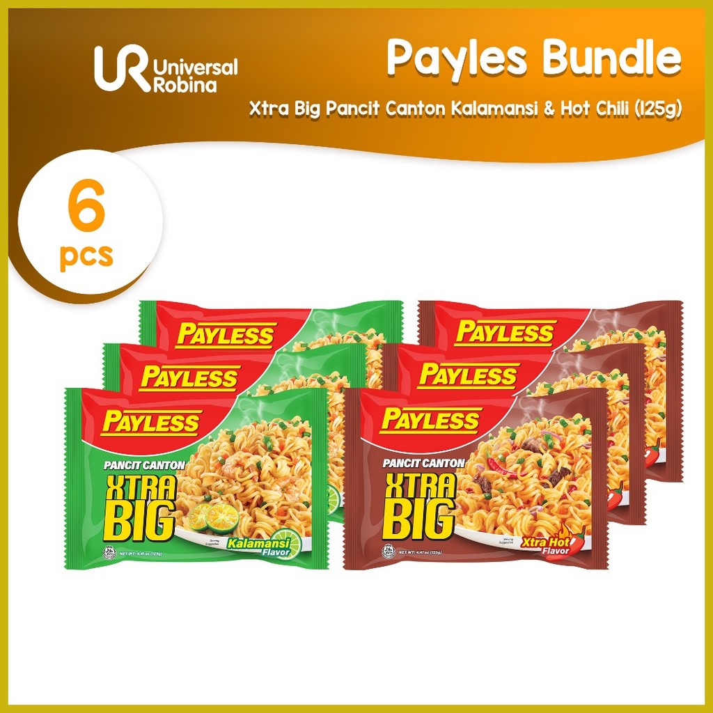 ♀ 3 x Payless Xtra Big Pancit Canton Kalamansi & 3 x Payless Xtra Big ...