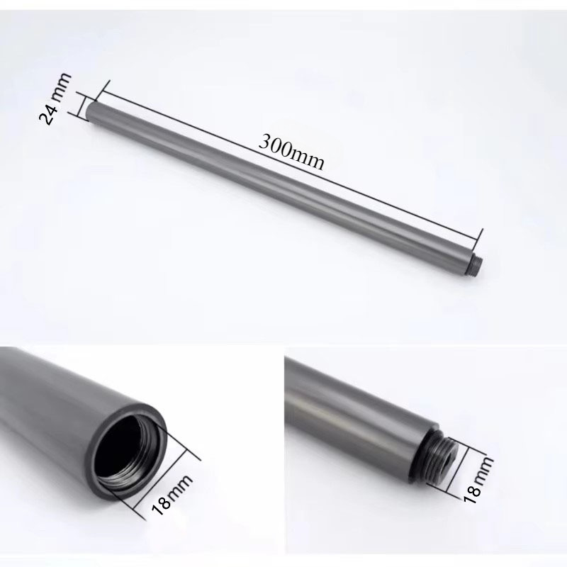 30cm Gun Grey Round Shower Extension Rod Shower Stainless Steel ...