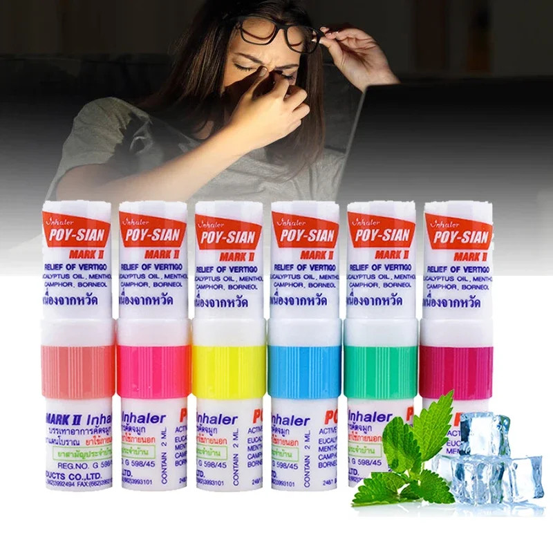 Thailand Nasal Inhaler Poy Sian Mark 2 Mint Smell Relief Dizziness ...