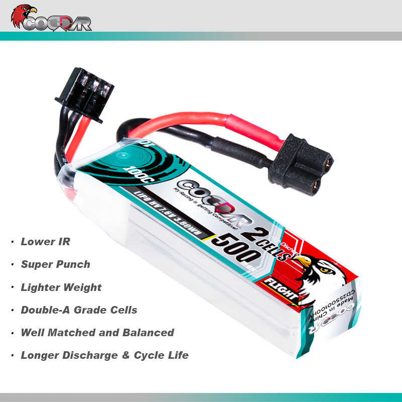 Krypton Eagle CODDAR 500Mah 2S 7.6V 100C HV High Rate Indoor 2-Inch ...