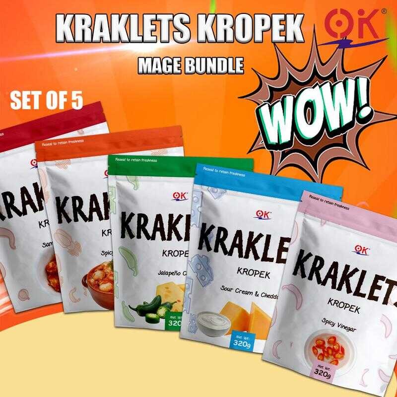 OK Kraklets Kropek 320G Flavour Set Of 5 Snack Organic - Variety Pack ...