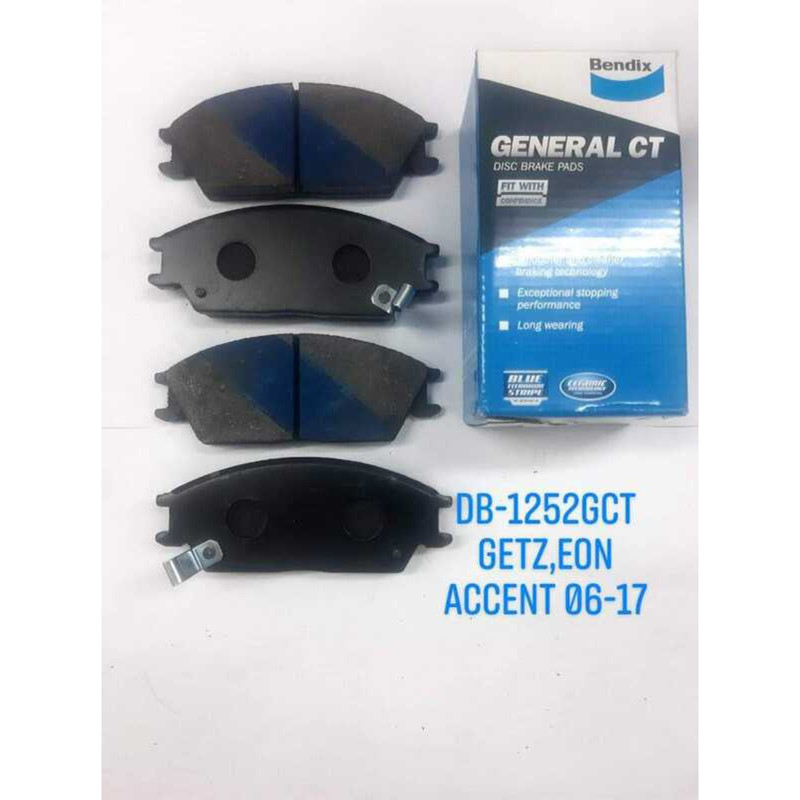 BENDIX BRAKE DISC PAD Db-1252Gct For HYUNDAI Getz, Accent, EON 2006 ...
