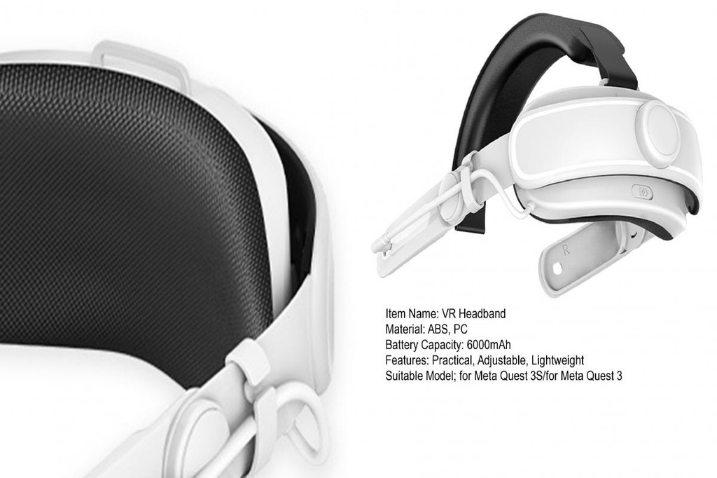 QCA Vr Head Strap Flexible Side Straps Ultra Comfort Vr Headset Head ...