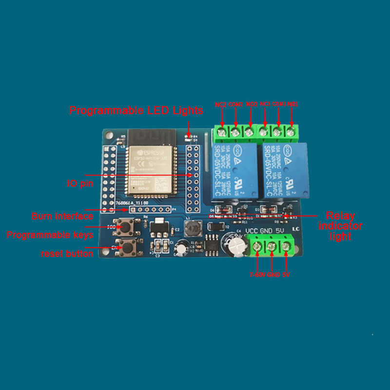 /ESP32 DC5-30/60V ESP8266 power supply WIFI Bluetooth 8/Dual channel Relay ESP32-WROOM Secondar ...